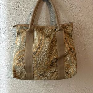 Etro | Bags | Etro Beige And Gold Paisley Tote | Poshmark